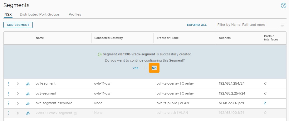 Segment Management in NSX – Support Guides