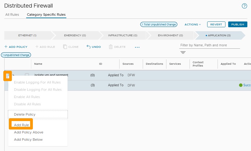 Distributed Firewall Management in NSX – Support Guides