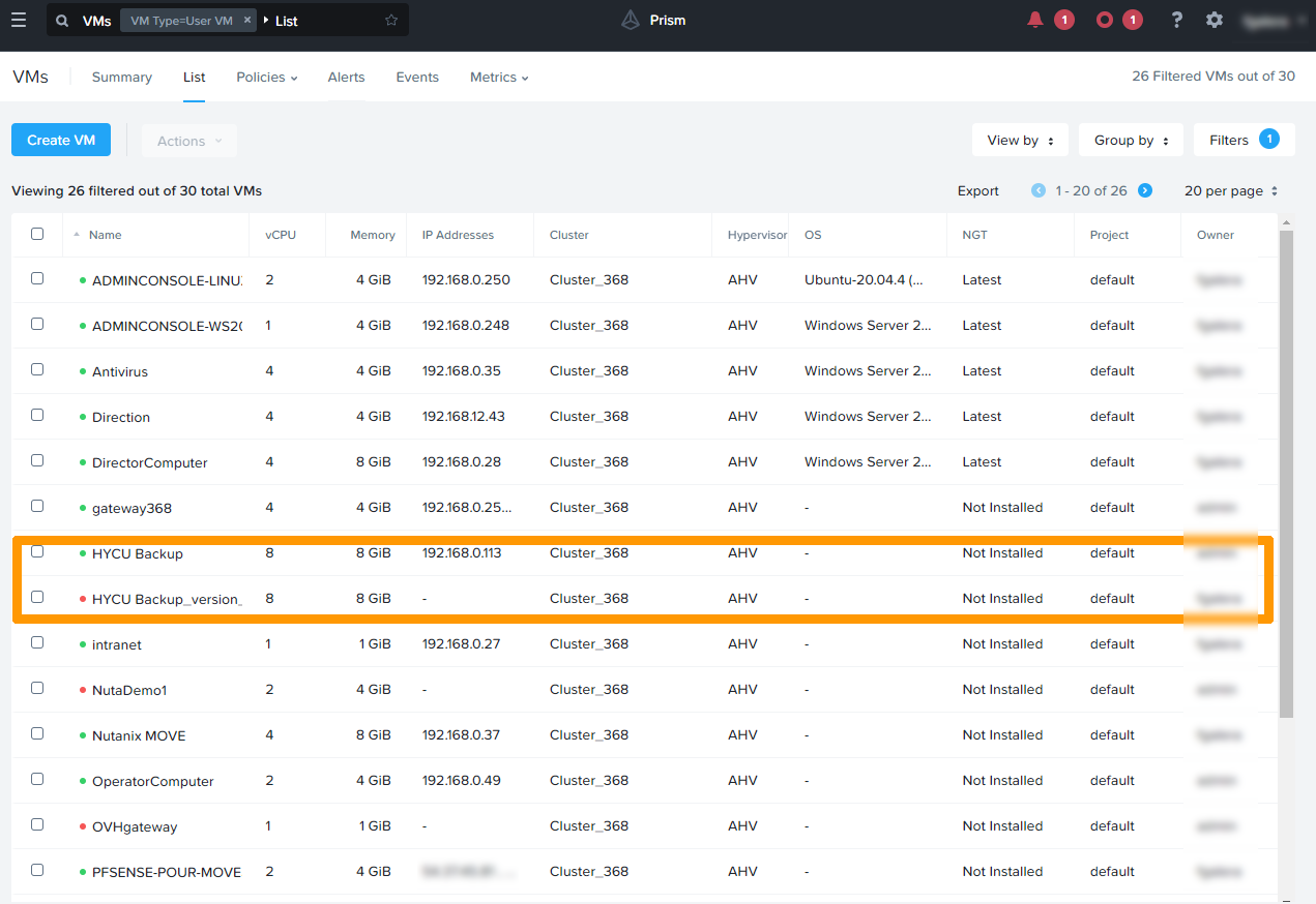 Configuring HYCU backup – Support Guides