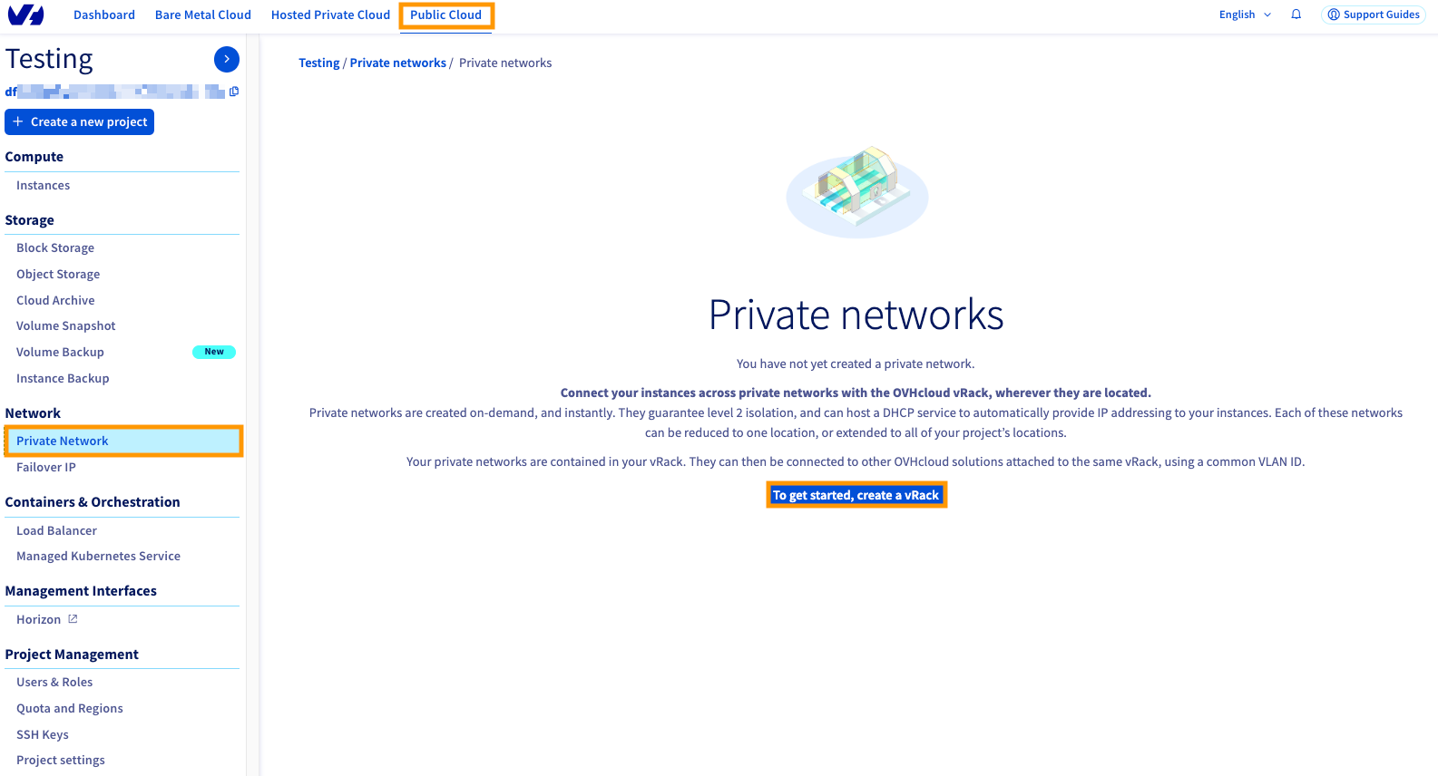 Configuring vRack for Public Cloud – Articles