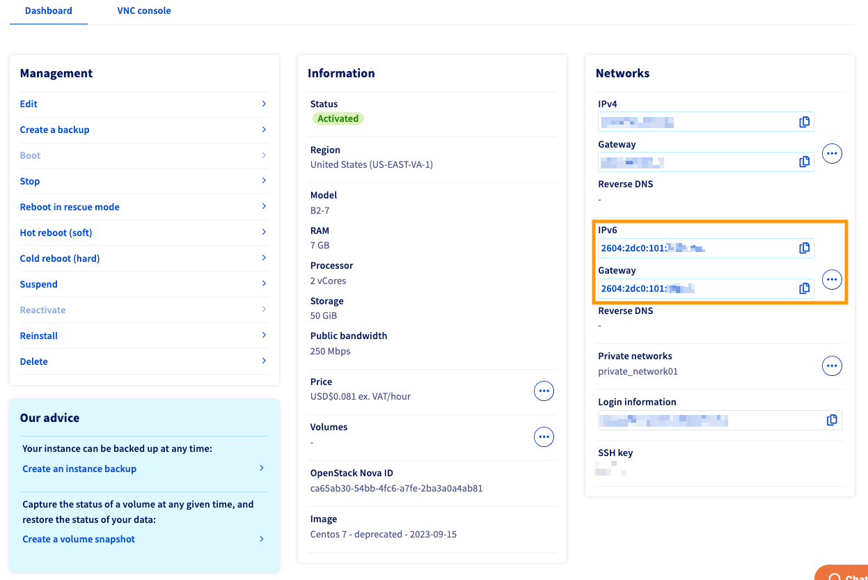 Configuring IPv6 on a Public Cloud Instance – Support Guides