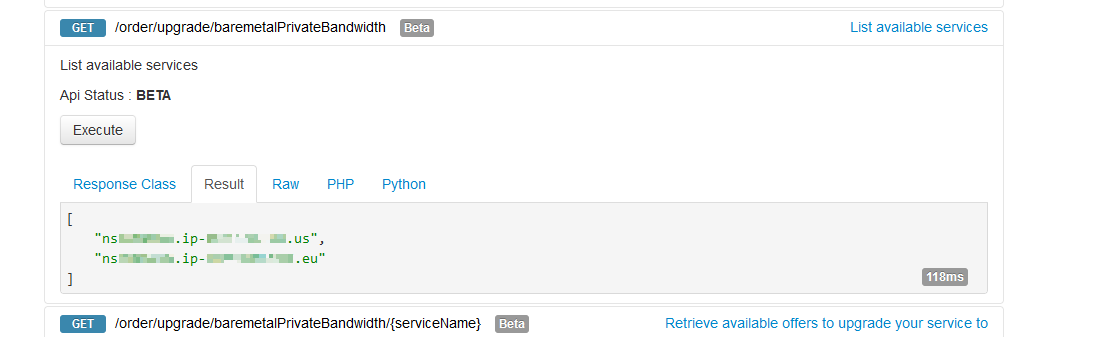 Upgrading And Downgrading Private Bandwidth Vrack Via Ovhcloud Api Support Guides