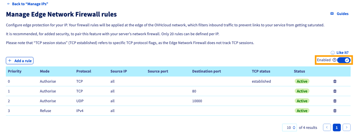Enabling and Configuring the Edge Network Firewall – Support Guides