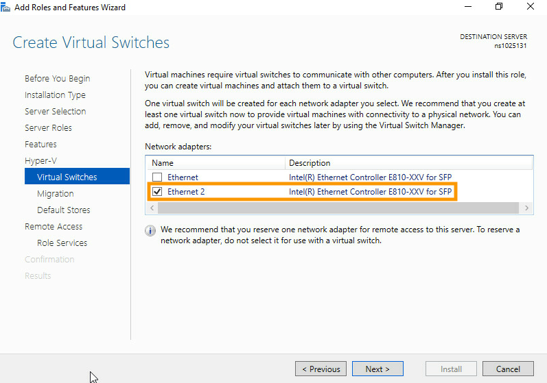 Configuring the Network on Windows Server with Hyper-V on the ADVANCE Gen 3 Servers – Support Guides