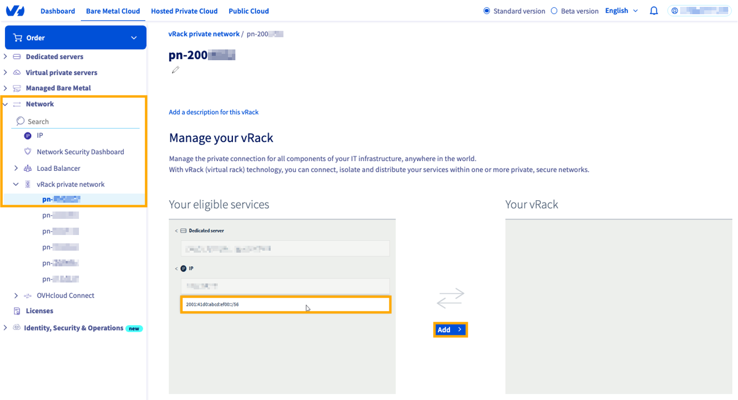 Configuring an Additional IPv6 block in a vRack – Support Guides
