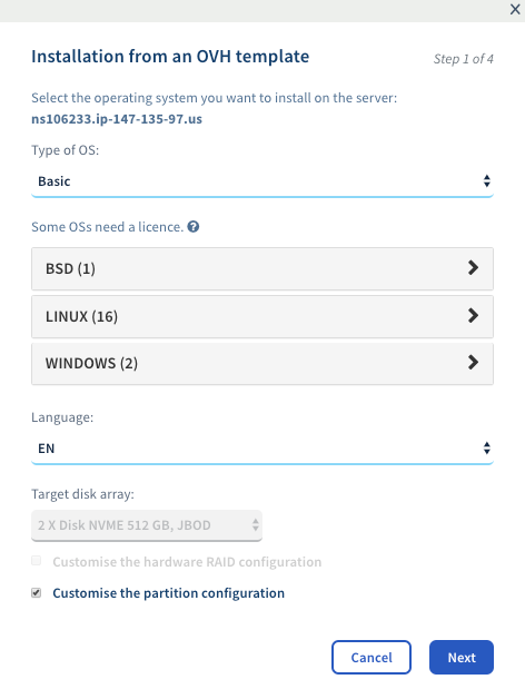 How to Configure Software RAID in the OVHcloud Control Panel – Support Guides