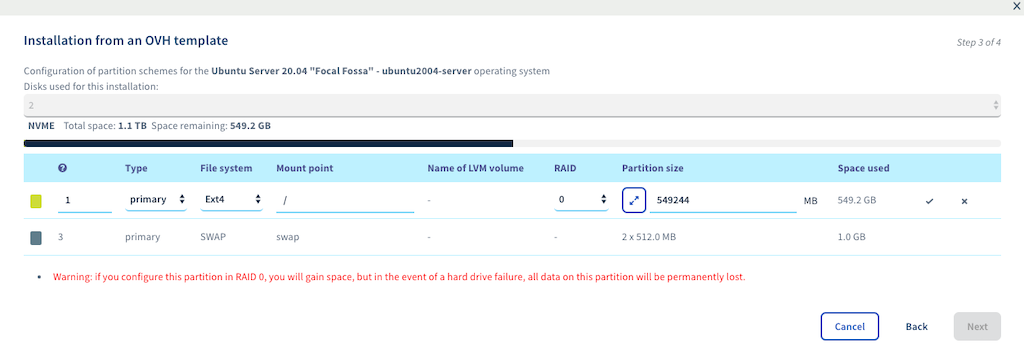 How to Configure Software RAID in the OVHcloud Control Panel – Support Guides
