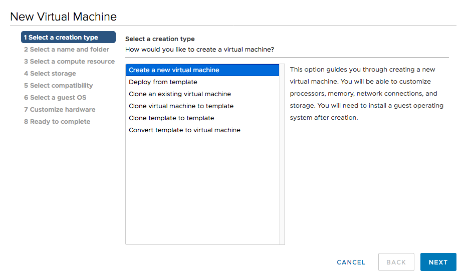 Deploying a virtual machine – Support Guides