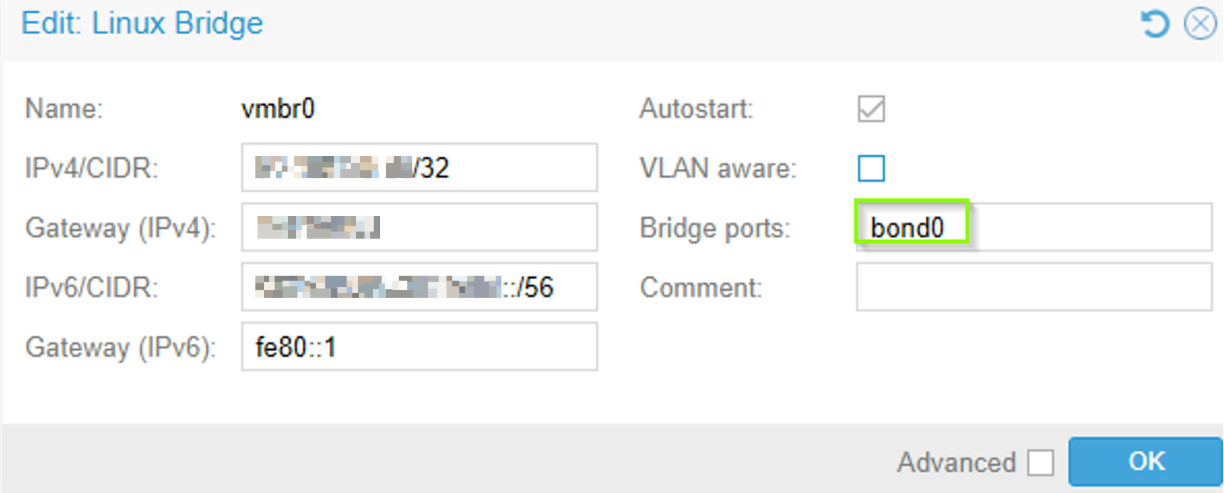 Configuring the network on Proxmox VE on the High Grade, Scale, and Advance ranges – Support Guides