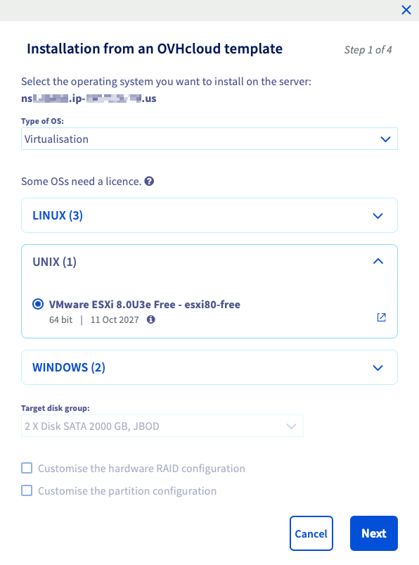How to install VMware ESXi 8 on a dedicated server – Support Guides