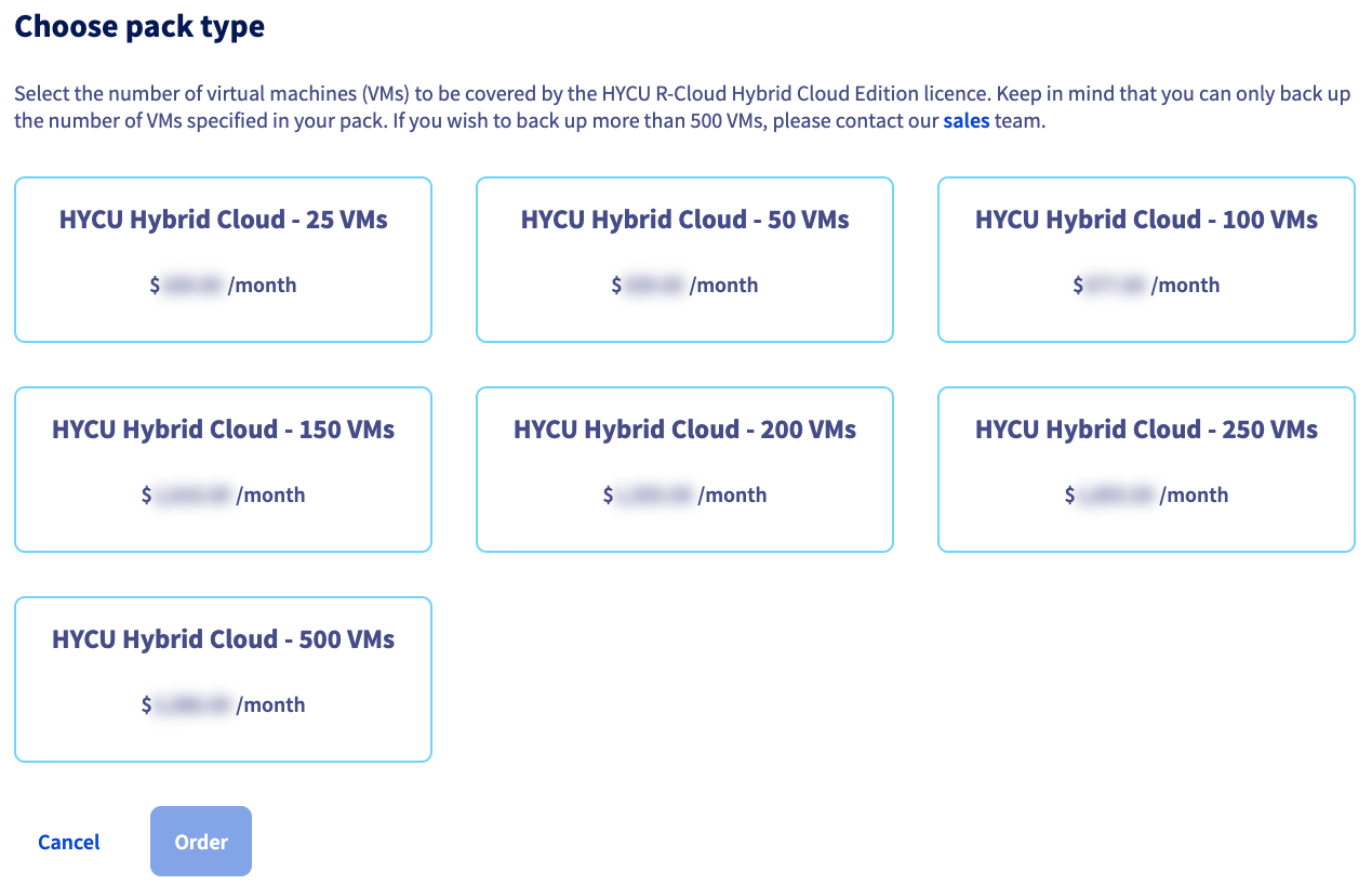 Ordering and managing a HYCU for OVHcloud license – Support Guides