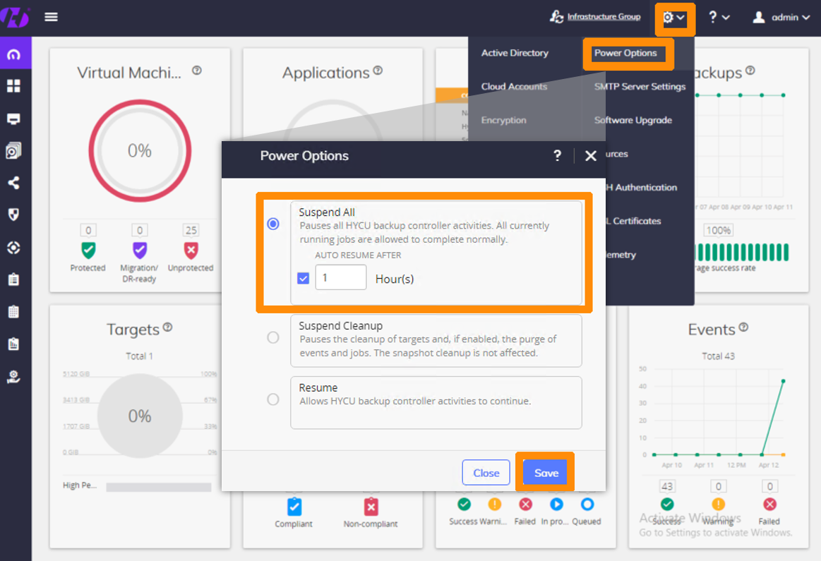 Configuring HYCU backup – Support Guides