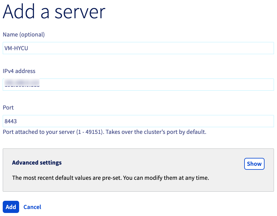 Configuring HYCU backup – Support Guides