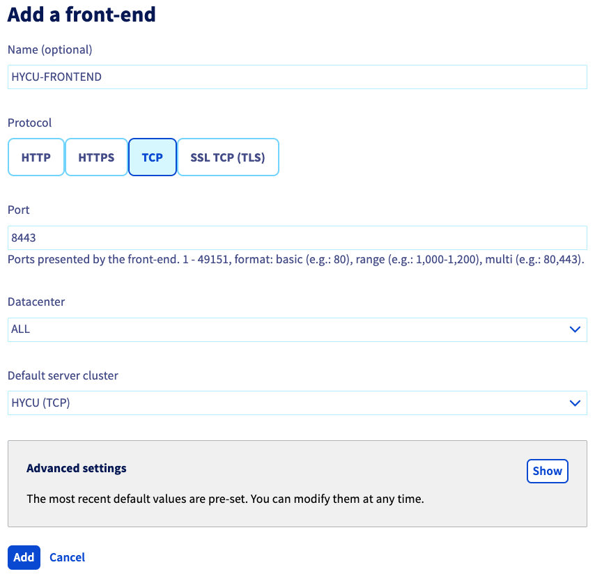 Configuring HYCU backup – Support Guides