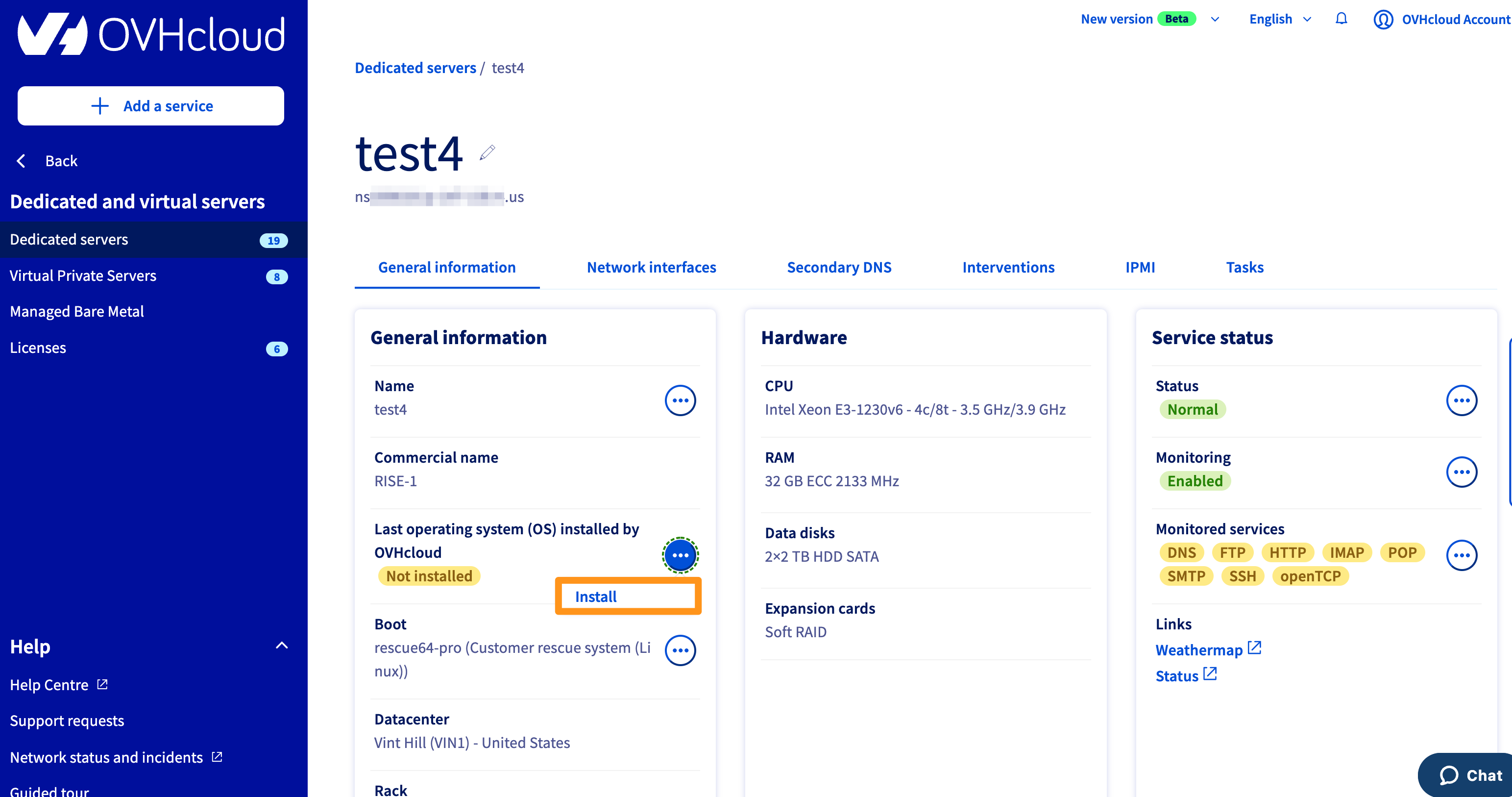 How to Configure Software RAID in the OVHcloud Control Panel – Support Guides