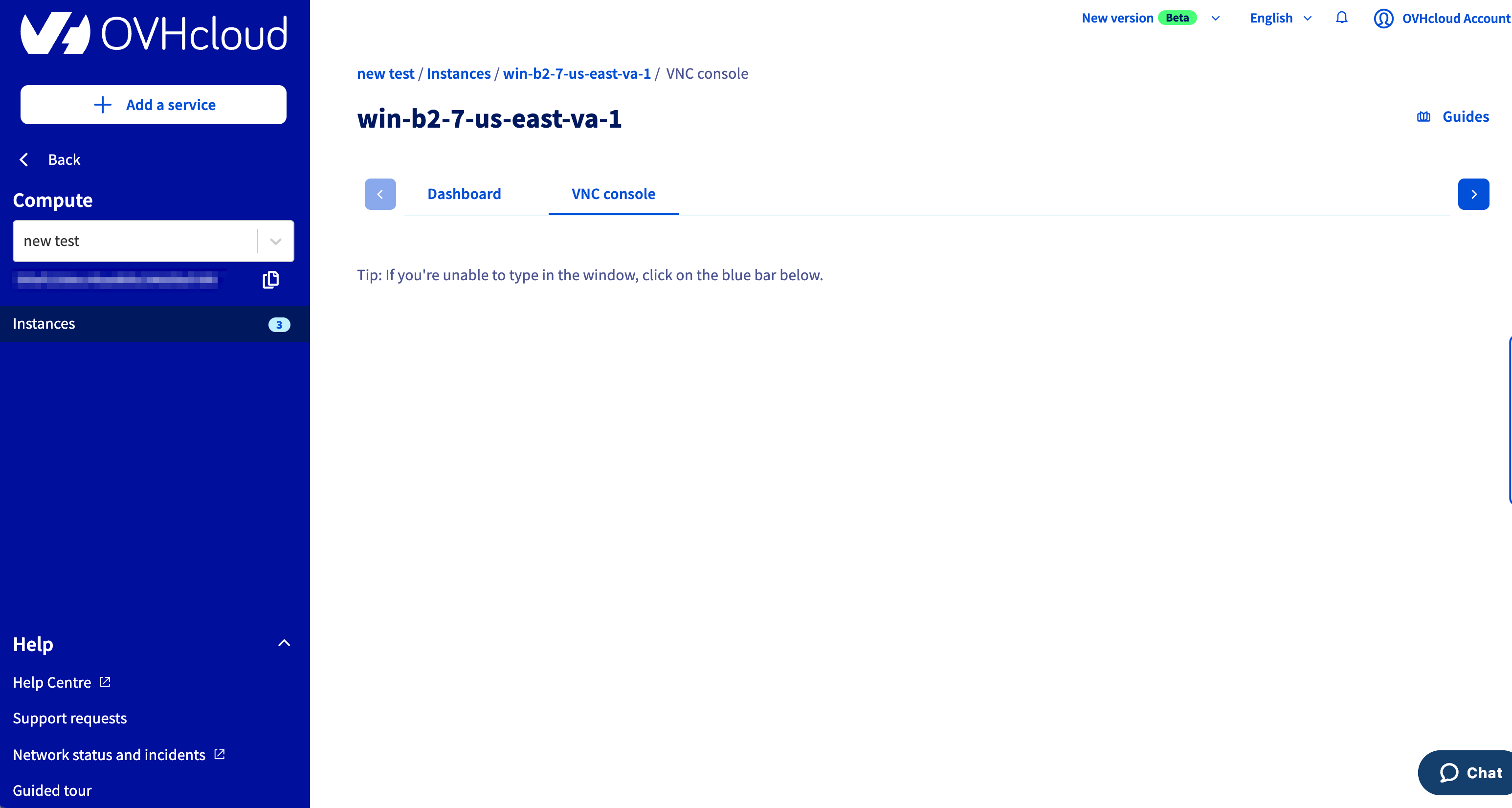 How to Access a Public Cloud Instance via VNC – Support Guides